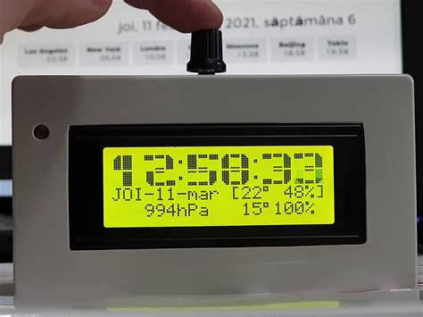 big characters weather clock int ext temp hum press