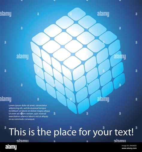 D Cube Puzzle Box Vector Background Stock Vector Image Art Alamy