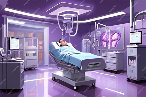 Premium Photo The Icu In The Hospital Lights Up To Treat Coma Patients