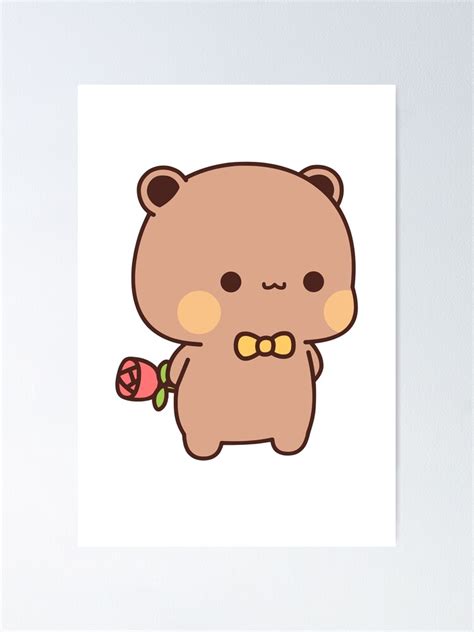 Dudu Bear Surprising Panda Bubu With A Flower ️ Poster For Sale By