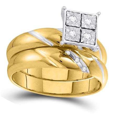 10k Yellow Gold Wedding Ring Set 60 Photos