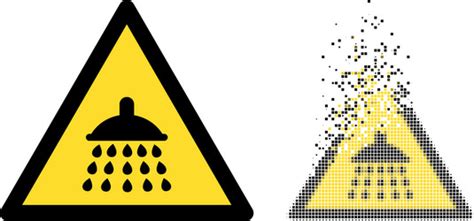 Disappearing Pixelated And Original Radioactivity Vector Image