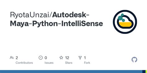 GitHub RyotaUnzai Autodesk Maya Python IntelliSense