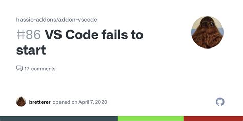 Vs Code Fails To Start · Issue 86 · Hassio Addonsaddon Vscode · Github