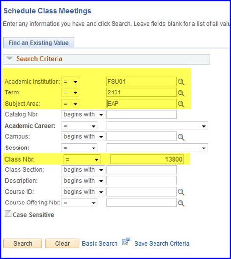 Schedule Combined Class Sections Myfsu Student Central