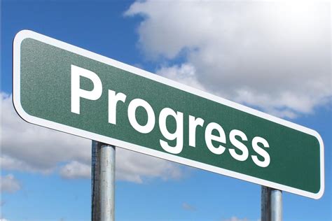 Progress Free Of Charge Creative Commons Green Highway Sign Image