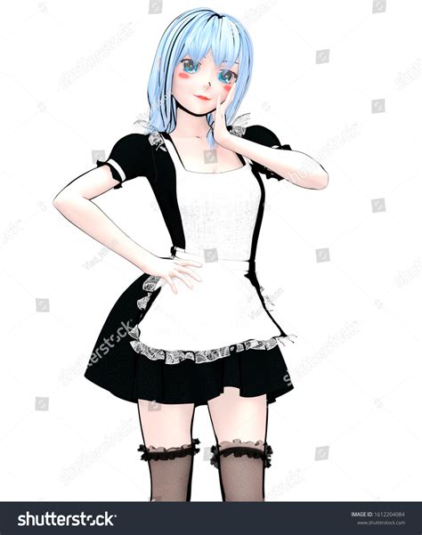 3d Sexy Anime Japanese Anime Girl ภาพประกอบสต็อก 1612204084 Shutterstock