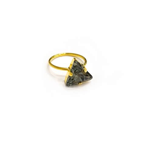 5308d The Three Sides Of The Triangle Tiny Ring Grey Handmade Greek