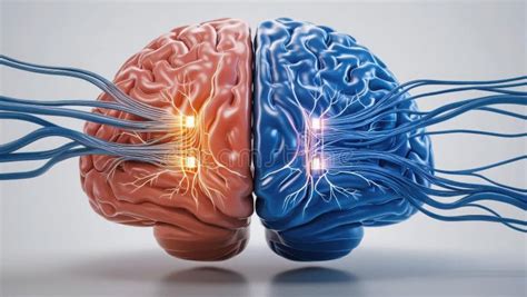 Ai Integration With Human Brain Visualized Through Glowing Neural