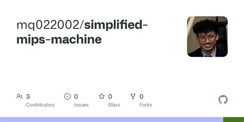 github mq022002 simplified mips machine