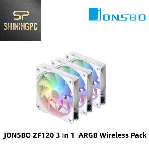 JONSBO ZF In V ARGB Fan Pack Computer Case Fan Wireless Tandem PWM ARGB Fan Pack