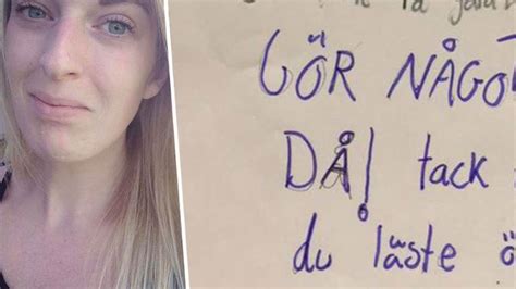 Cecilia 33 Hittade En Lapp Från Ett Barn Om Mobbning