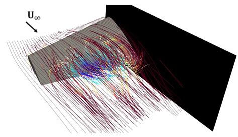 Three Dimensional Streamlines Over The Wing For 2 22 • And 600 Download Scientific