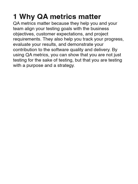 Qa Metrics Pdf