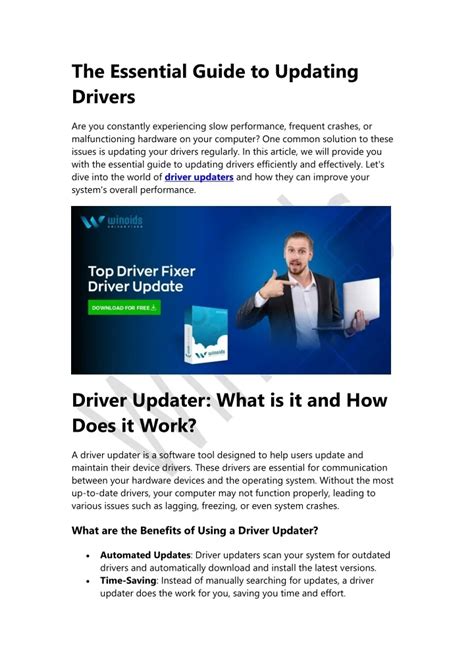 Ppt The Essential Guide To Updating Drivers Driver Fixer Software