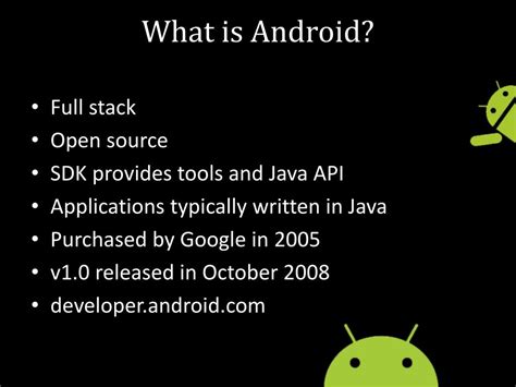 ppt introduction to android development using and mono