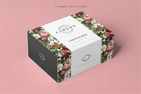 premium psd 2 carton box mock up 135x105x60 wrapper