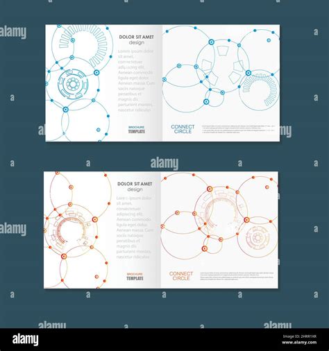 Vector Abstract Technology Brochure With Dots And Line Stock Vector Image And Art Alamy