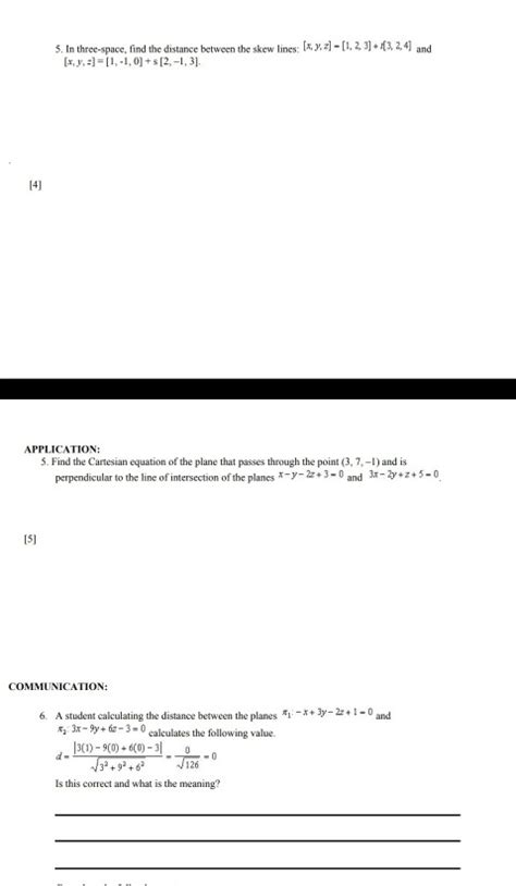 Solved And In Three Space Find The Chegg Com