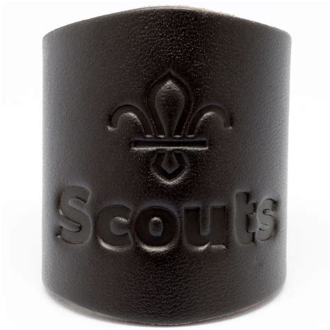 Scouts Plain Embossed Leather Woggle Cardiff And Vale Scout Shop