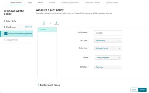 Windows Agent Device Policy Citrix Endpoint Management™
