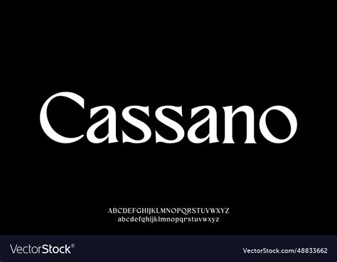 Modern Luxury Sharp Serif Alphabet Display Font Vector Image