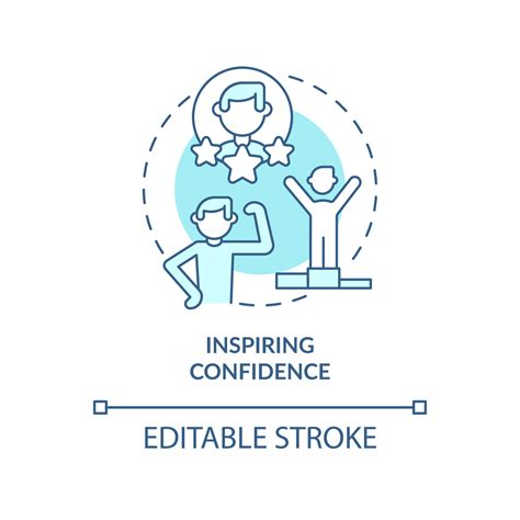 Inspiring Confidence Turquoise Concept Icon Charismatic People Characteristic Abstract Idea