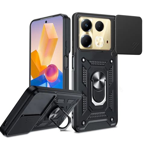Shockproof Protector Heavy Hard Case With Metal Stand For Infinix Note 50 Pro Plus Note 40 Pro