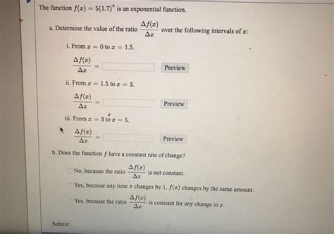 solved the function f x 5 1 7 is an exponential