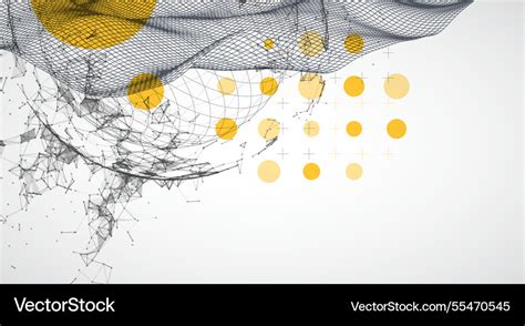 Abstract Image Of A Wireframe Sphere With A Vector Image