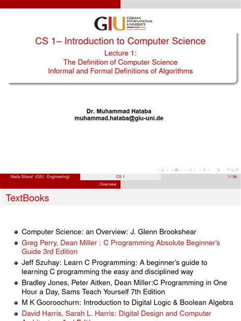 Cs Lecture 1 Pdf Algorithms Thought