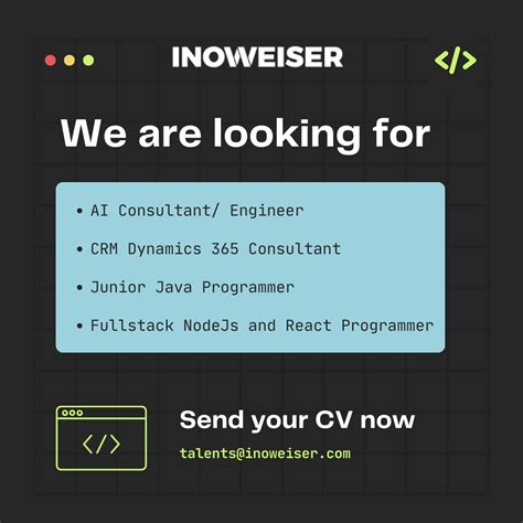Inoweiser On Linkedin Joininoweiser Techjobs Ai Crm Java Nodejs