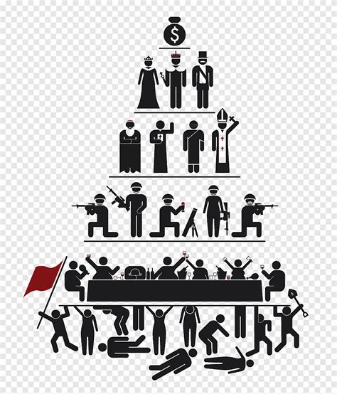 Black Pyramid Human Form Illustration Social Class Society Ruling