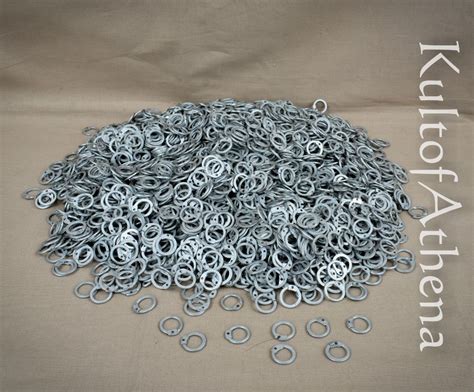1 Kgs Loose Chainmail Rings Aluminum Dome Riveted Flat Rings 16