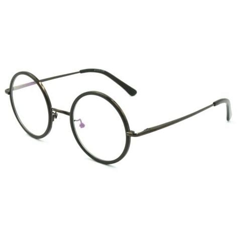 Retro Round Eyeglass Frames Spring Hinge Optical Metal Rx Vintage Spectacles