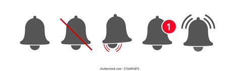 알림 벨 아이콘 알림 벨 소리 스톡 벡터로열티 프리 1932752927 Shutterstock