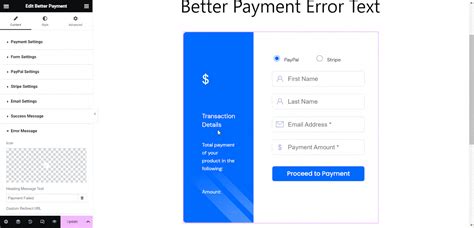 How To Set Up An Error Message For Wrong Transaction In Better Payment Wpdeveloper