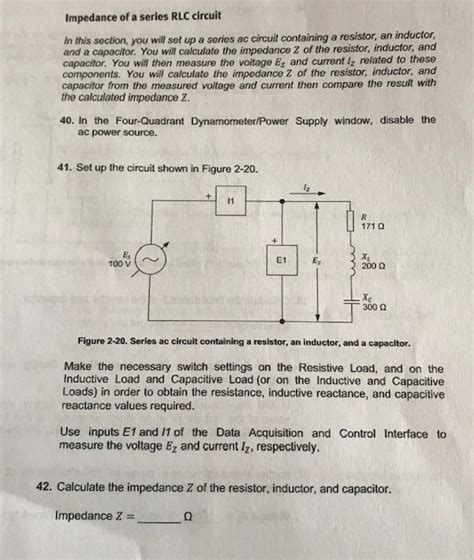 Solved Impedance Of A Series RLC Circuit In This Section Chegg