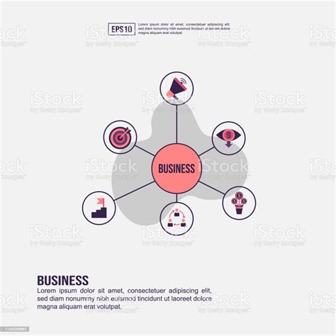 프리 젠 테이 션 프로 모션 소셜 미디어 마케팅 등을 위한 비즈니스 개념 플랫 아이콘으로 미니멀리스트 비즈니스 인포 그래픽 0