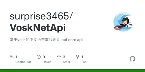 Github Surprise3465vosknetapi 基于vosk的中文语音离线识别net Core Api