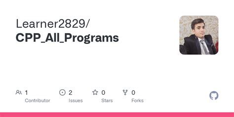 Github Learner2829 Cpp All Programs