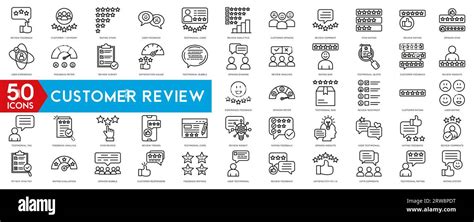 Customer Review Icon Collection Rating Testimonials Quick Response Satisfaction Feedback