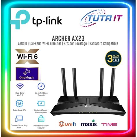 Tp Link Archer Ax Ax Dual Band Wi Fi Router Shopee Malaysia