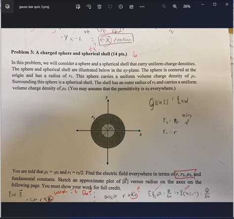 Solved Problem A Charged Sphere And Spherical Shell Chegg