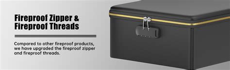 Engpow Fireproof Document Box Hard Case Fireproof Box With Zipper＆lock