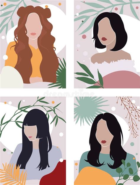 Abstract Female Poster Contemporary Woman Silhouette Portrait With