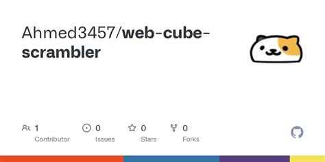 github ahmed3457 web cube scrambler