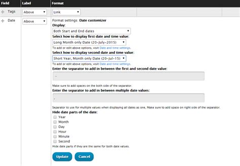 date customizer