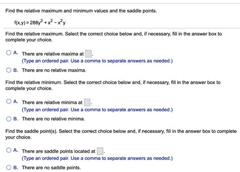 Solved Find The Relative Maximum And Minimum Values Chegg