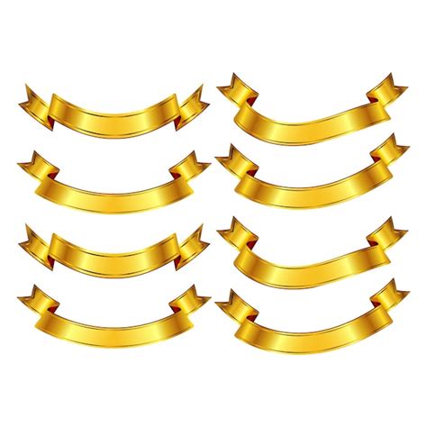 Premium Vector Gold Ribbon Banner